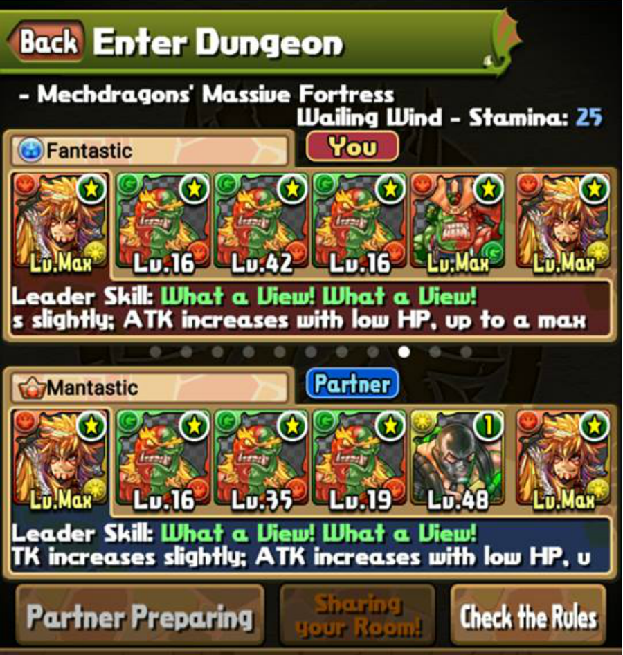 100% Farmable Push-Button Mechdragon Team | Mantastic Puzzle and Dragons